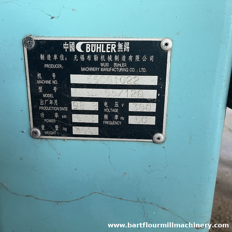 BUHLER MTSC-65/120 De-stoner Machines - Buy flour mill machine buhler ...